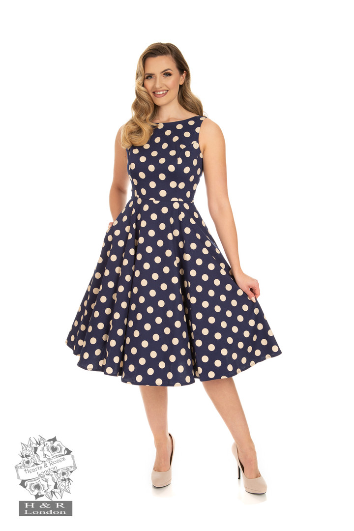 Mia Polka Dot Swing Dress, kellomekko - Vinputiikki Oy Verkkokauppa