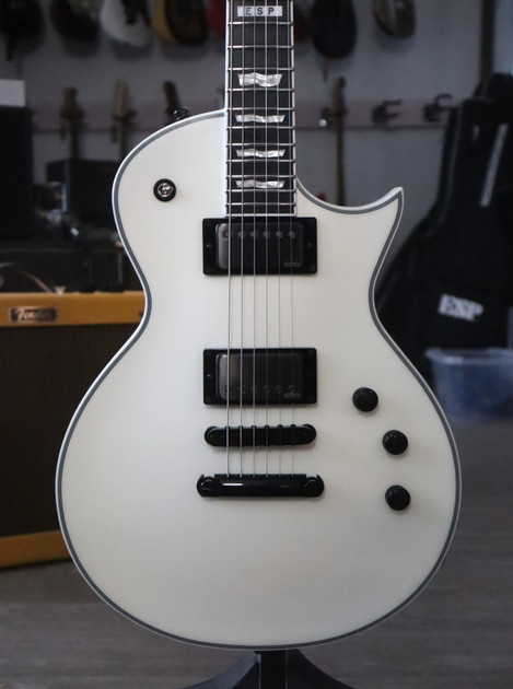 ESP E-II Eclipse Snow White Satin + case - Guitar Store