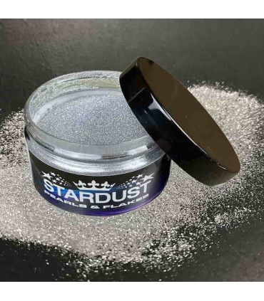 Stardust micro silver flake 0.05mm, 30g - Verkkokauppa